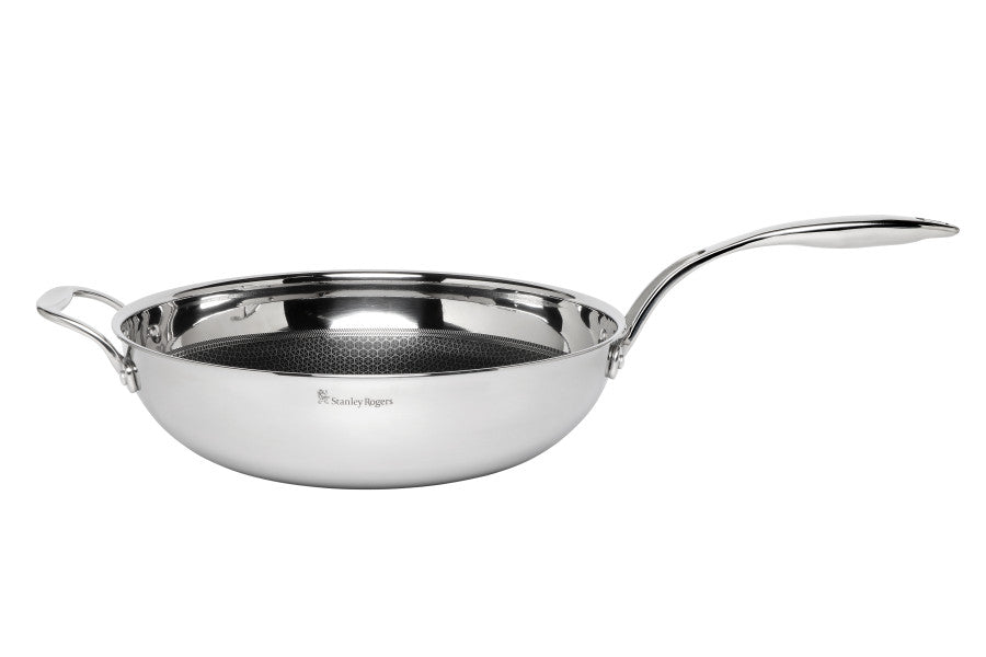 Stanley Rogers Stainless Steel Wok Pan 32cm – Sauté Cookware